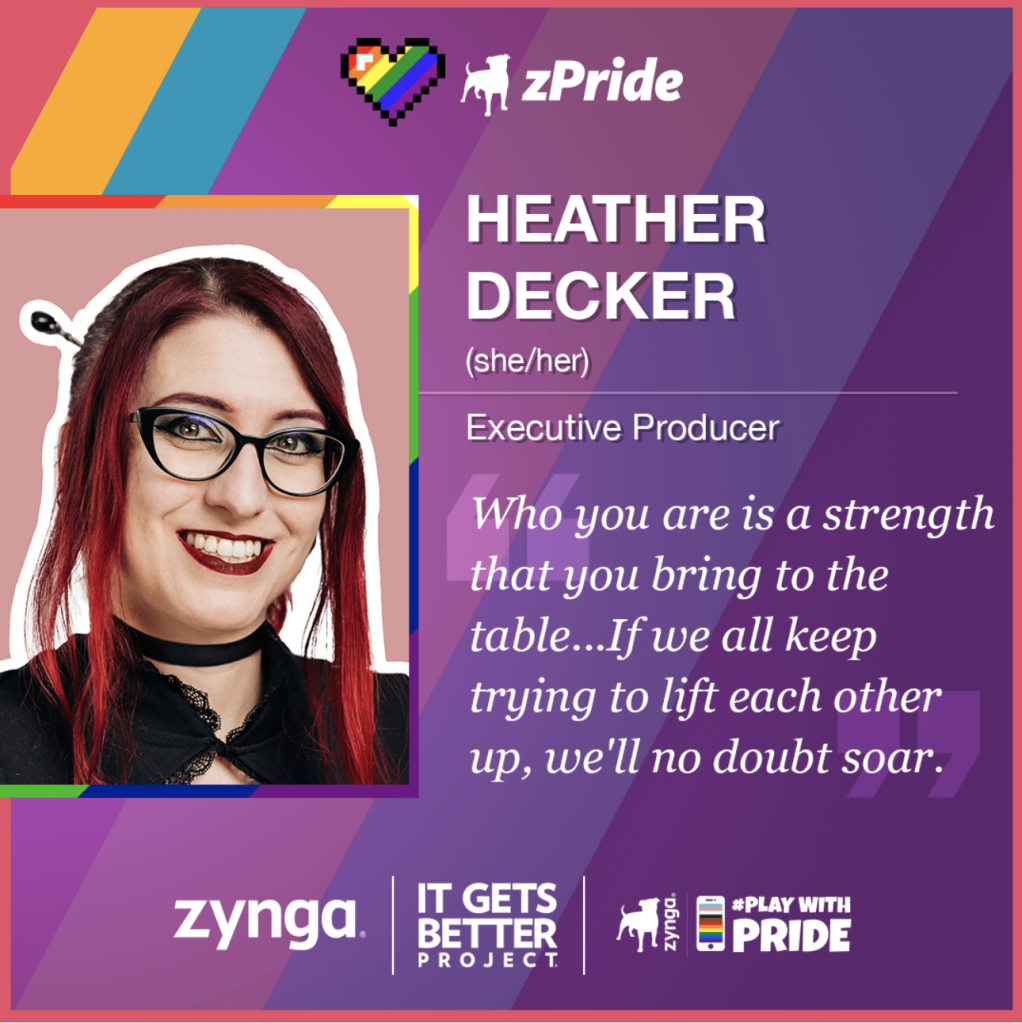 Pride Month Employee Spotlight: Heather Decker (she/her) - Zynga - Zynga